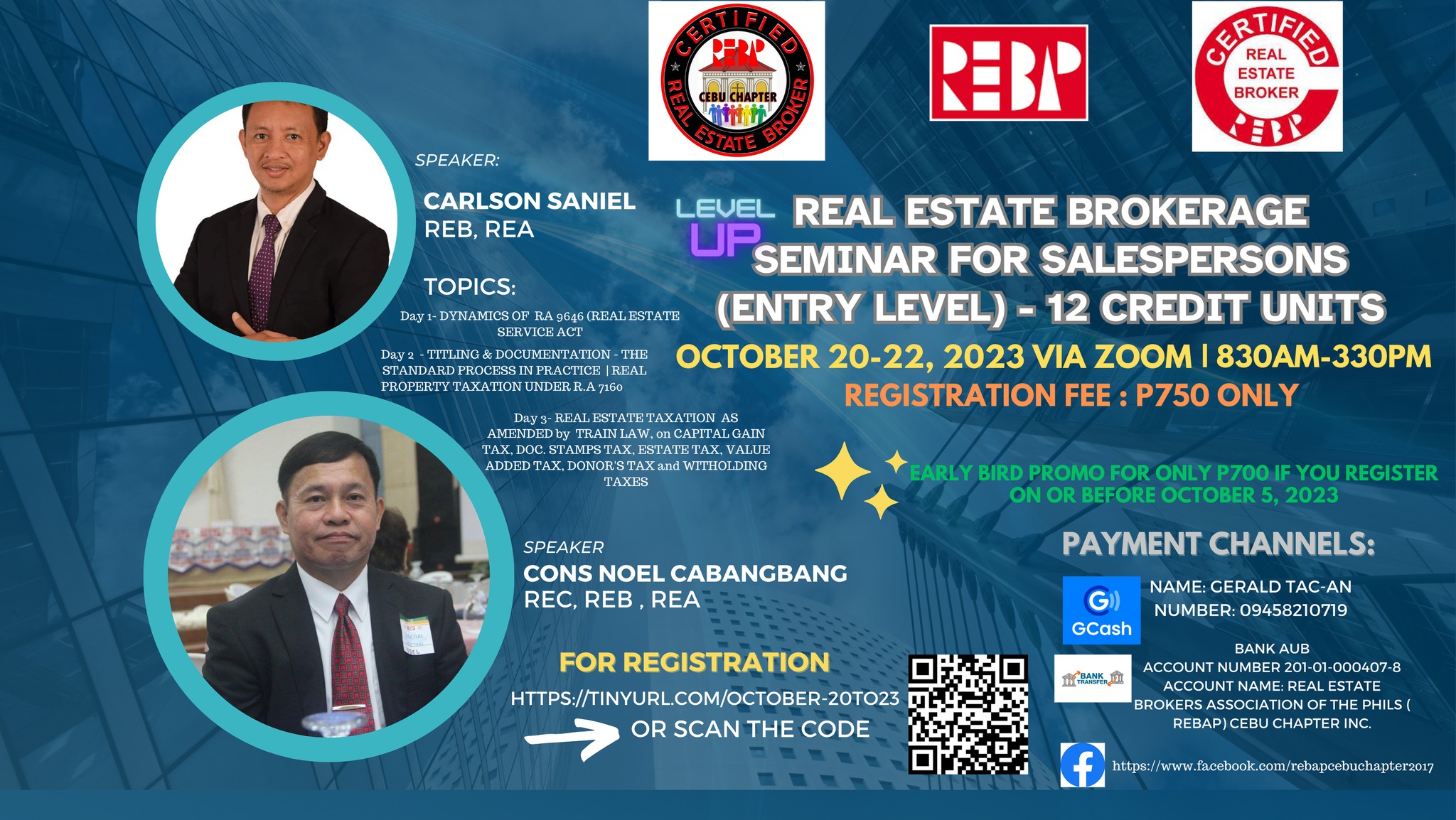 October Schedule of CPD and Training - REBAP